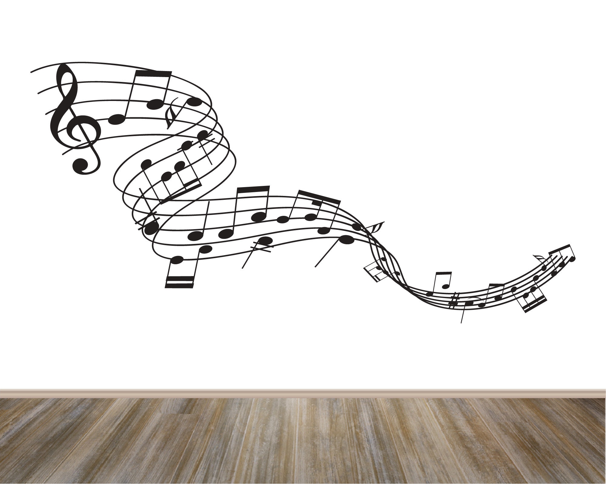 White Music Notes Decals