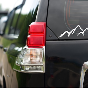 Mountains Silhouette Decal, Mountain Sticker, Mountain Wall Sticker ...