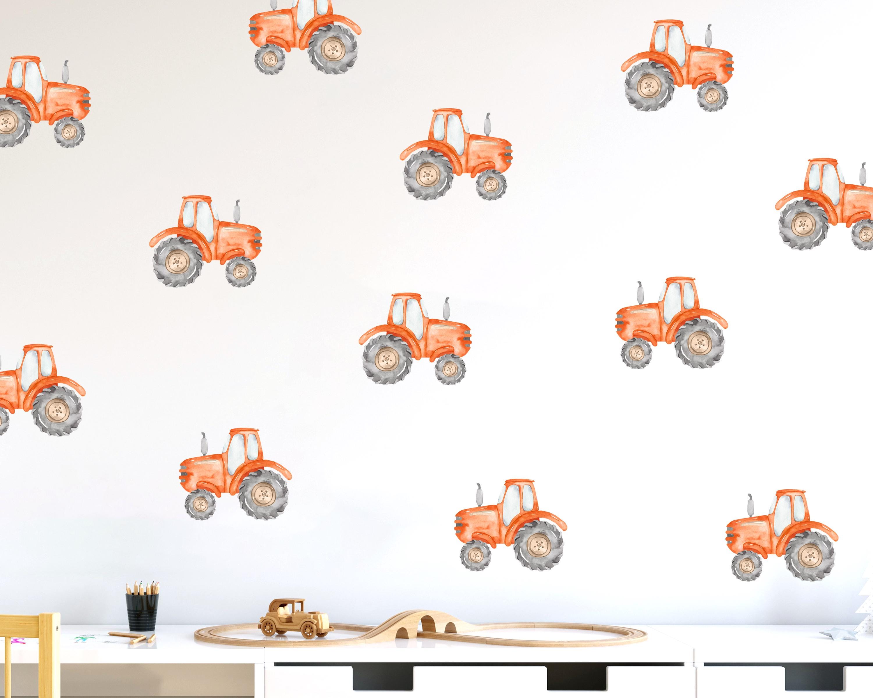 Watercolor Tractor Wall Decals, Farm Nursery Decor - Etsy