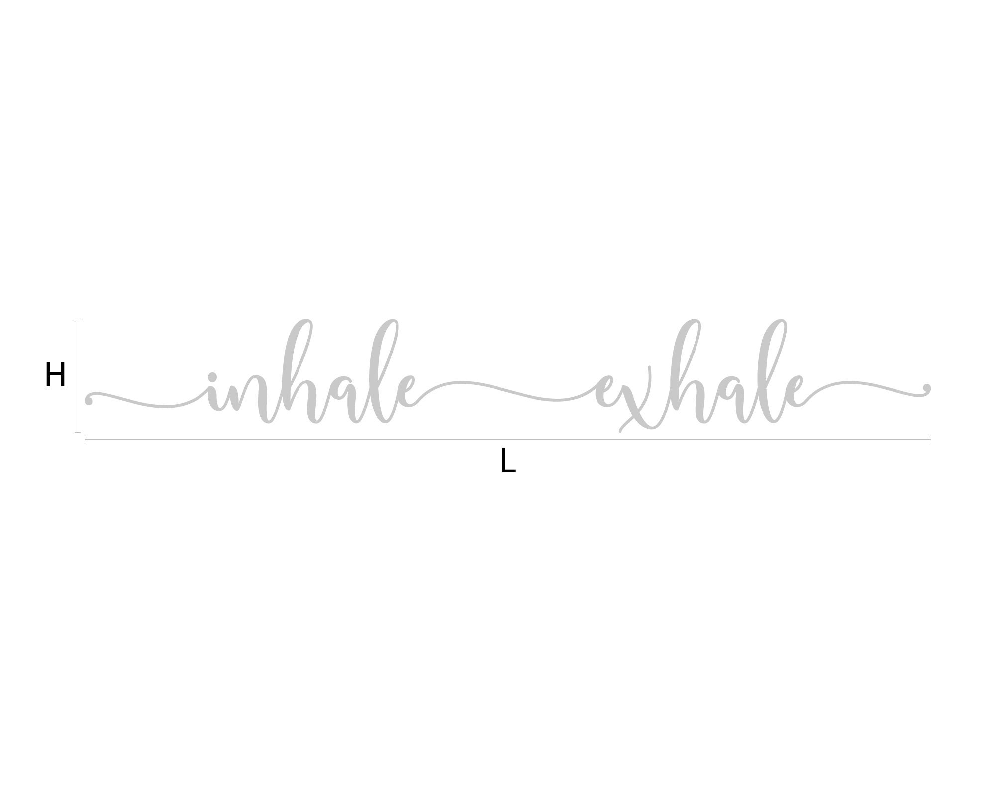 Inhale Exhale Wall Decal Inhale Exhale Room Decor Yoga Wall - Etsy