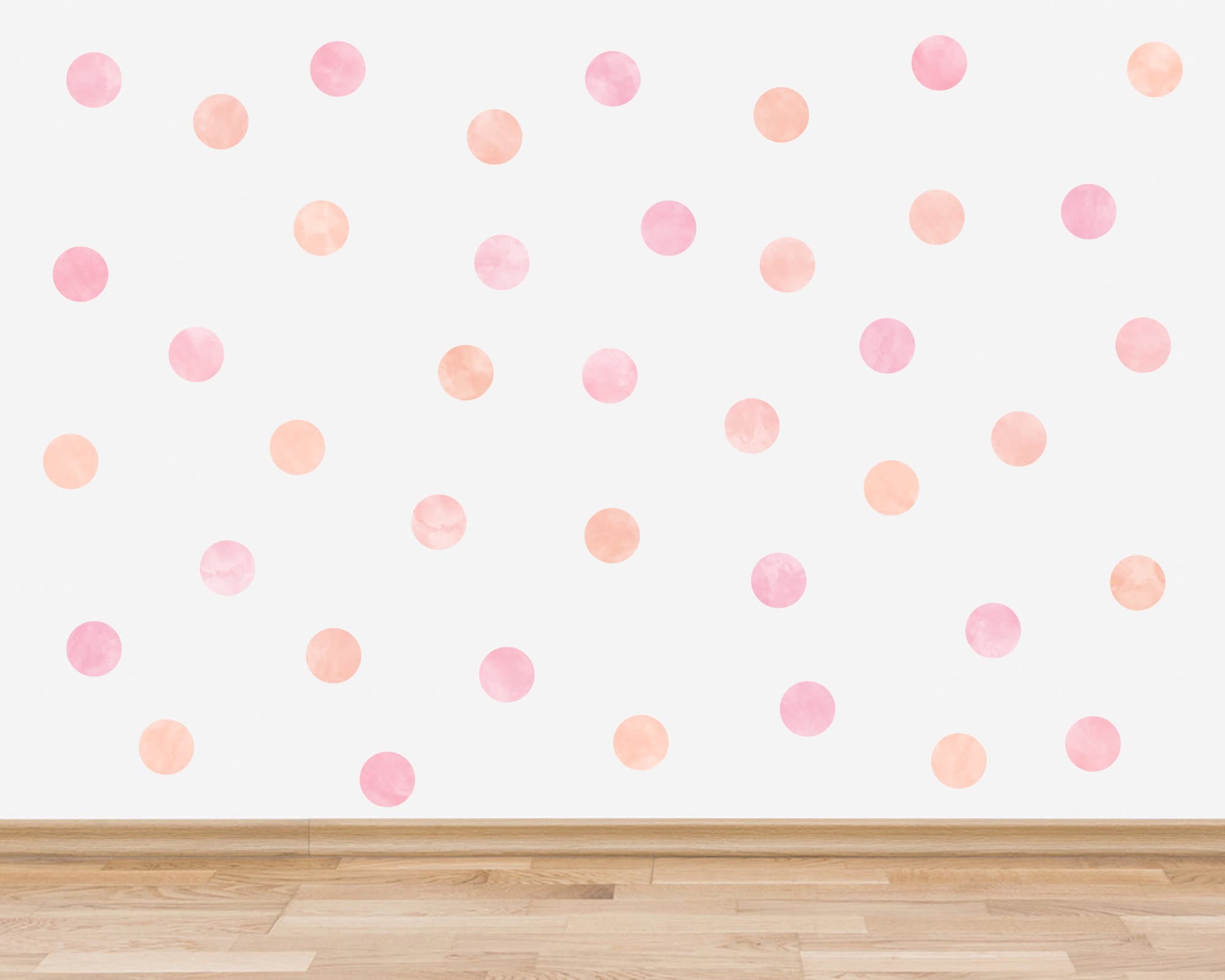 Peach Polka Dot Wallpaper