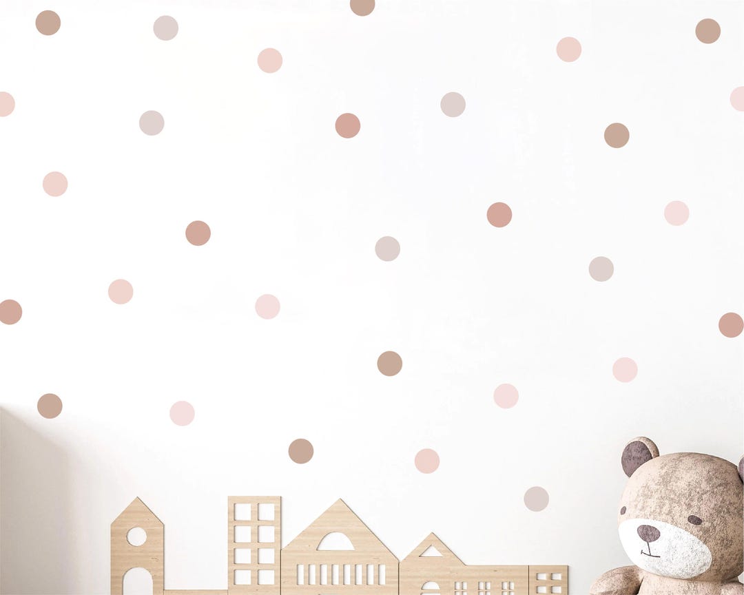 Boho Polka Dot Wall Decals: Neutral Earth Tones Nursery Decor - Etsy