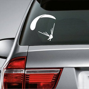 Paraglider Car Sticker, Paragliding Vinyl Decal, Adventure Wall Decal ...