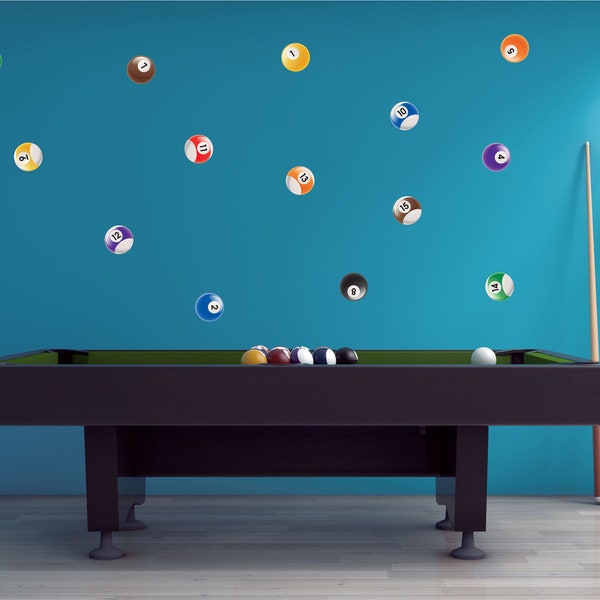 Billiard Ball Decals - Etsy