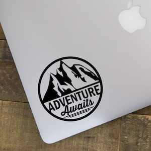 Adventure Awaits Decal, Adventure Awaits Sticker, Mountain Wall Decal ...
