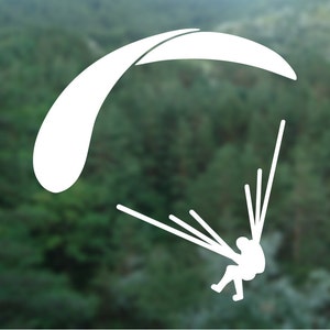 Paraglider Car Sticker, Paragliding Vinyl Decal, Adventure Wall Decal ...