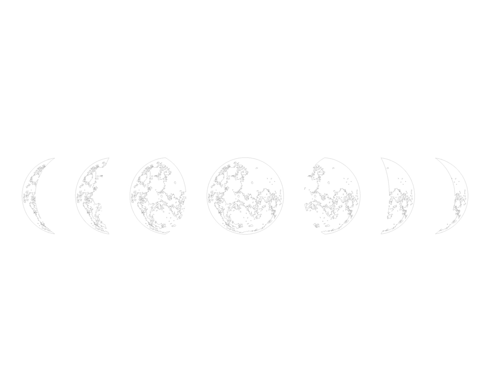 Moon Phases Vector Set, Instant Download, SVG DFX EPS Cut File for ...