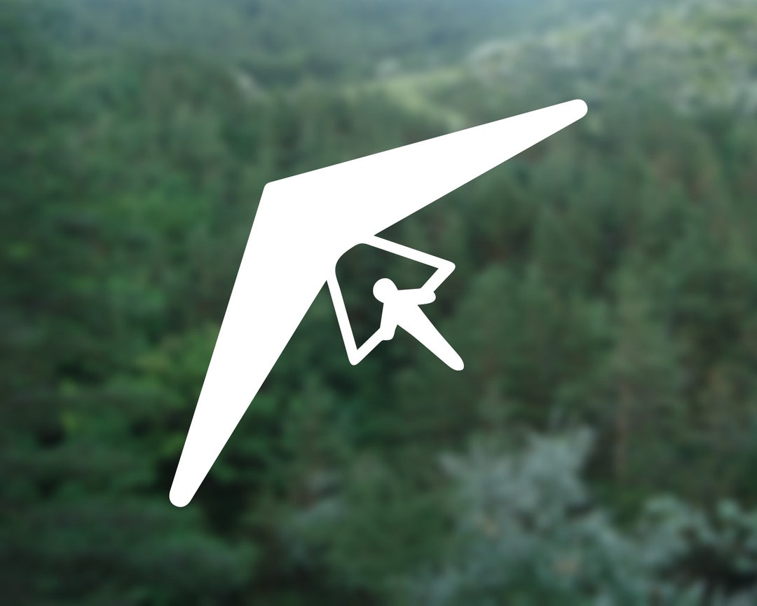 Pack of 2 Hang Glider Car Stickers, Hang Glider Vinyl Decals, Adventure ...