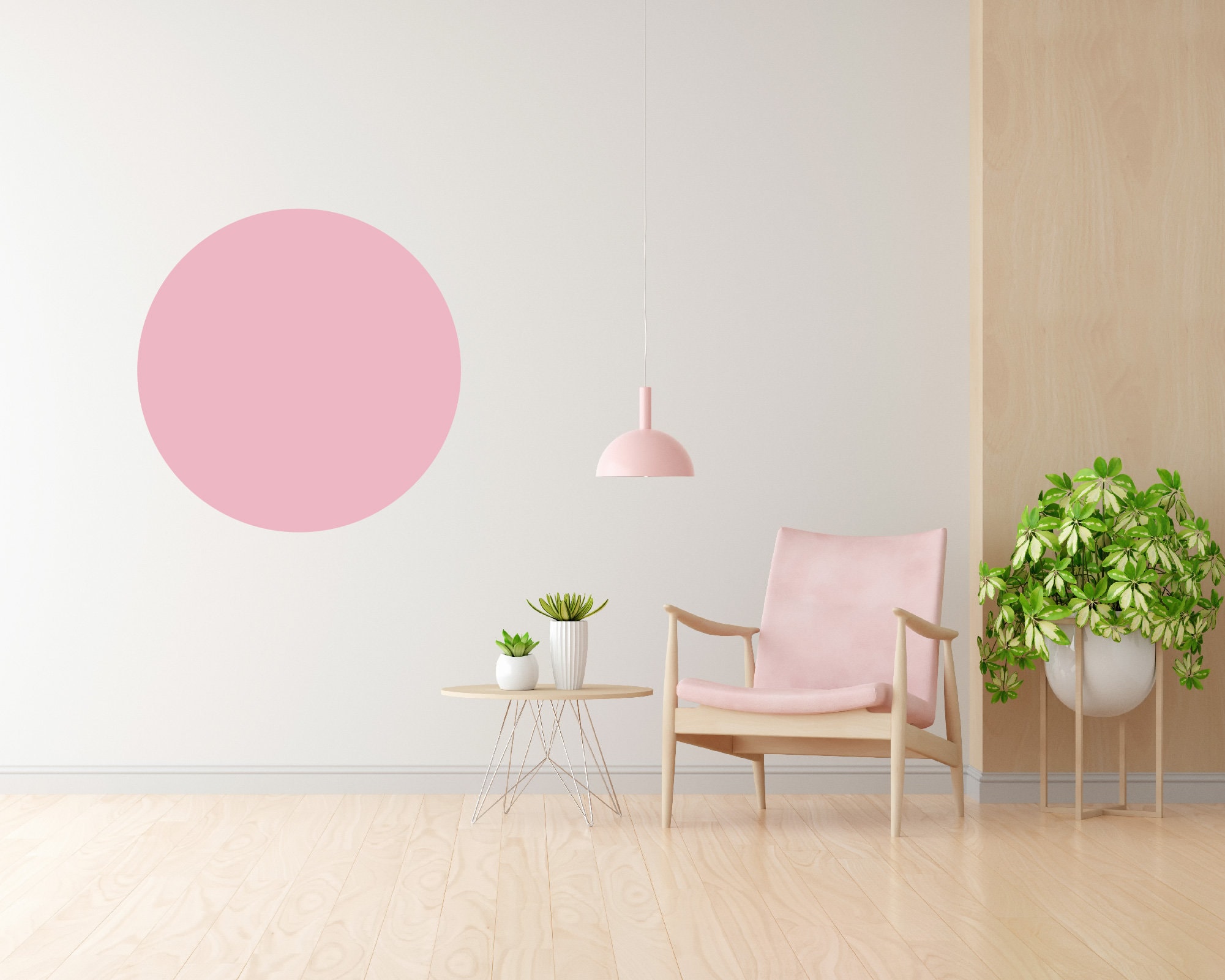 Circle Wall Decal Geometric Wall Decor Colour Blocking | Etsy