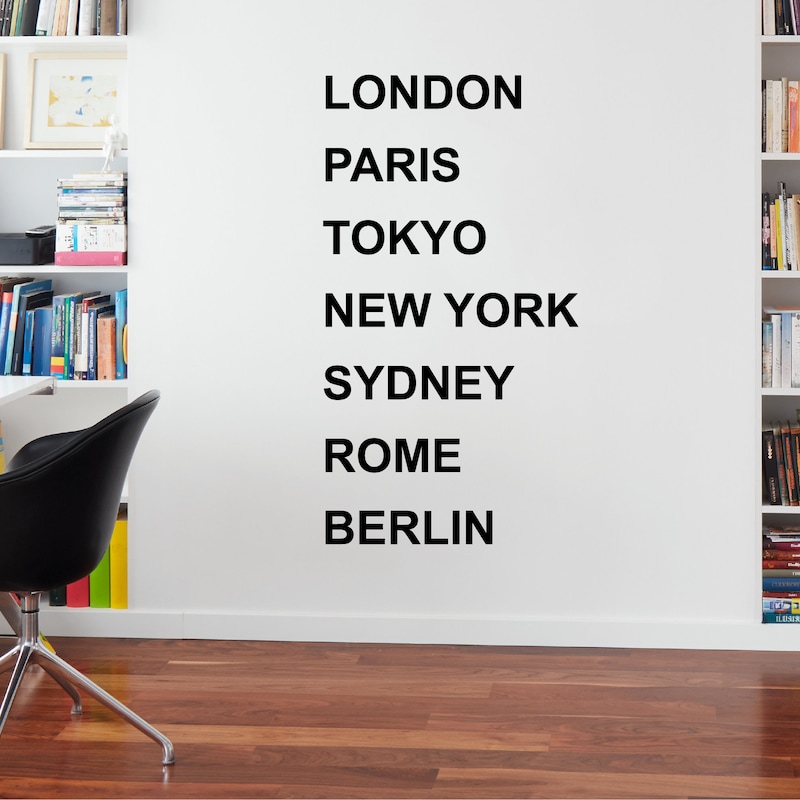 City Wall Decals - Etsy