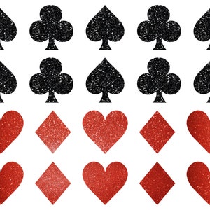 Playing Cards Symbols Vinyl Stickers, Poker Card Suits Stickers ...