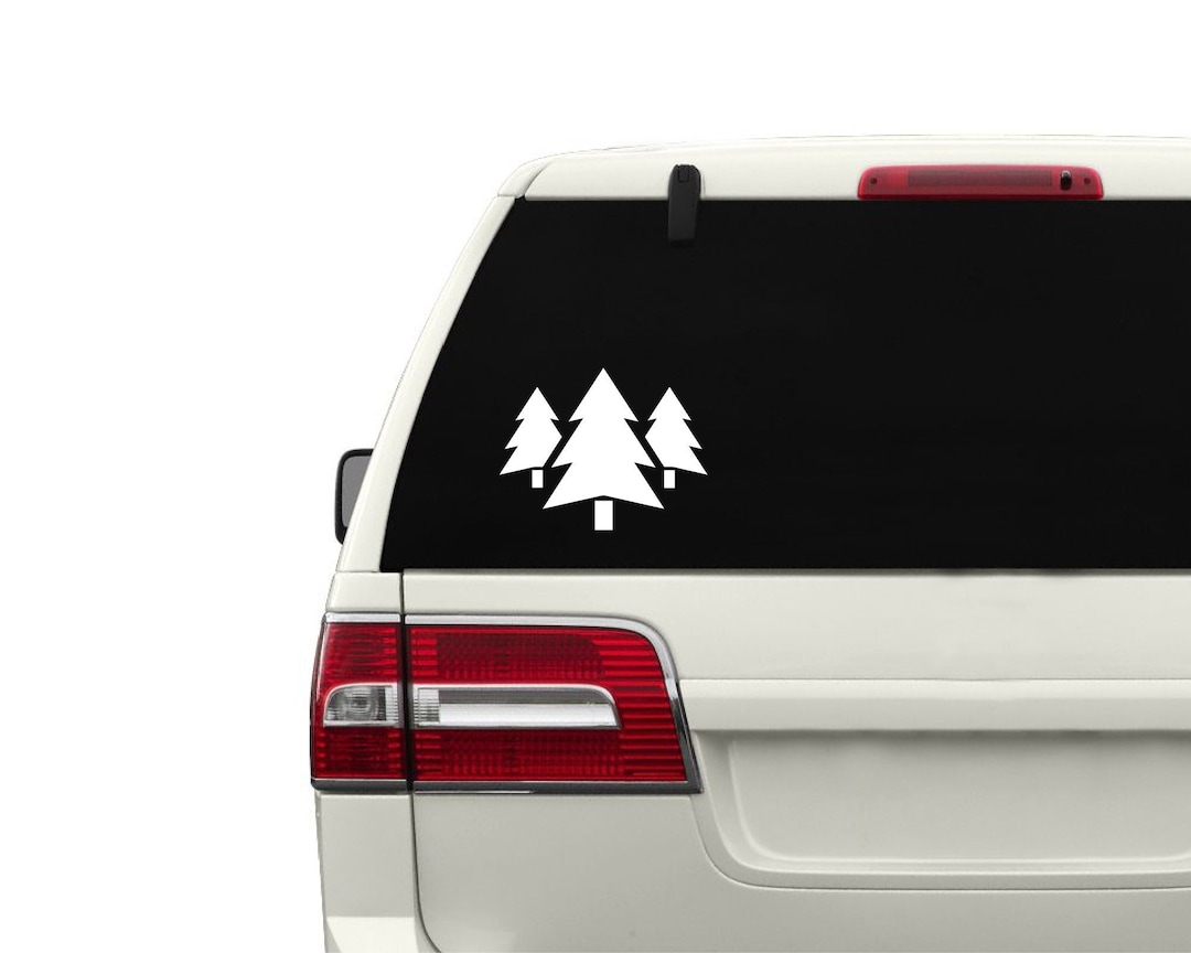 Pine Tree Vinyl Sticker, Adventure Car Sticker, Fir Tree Decal, Pine ...