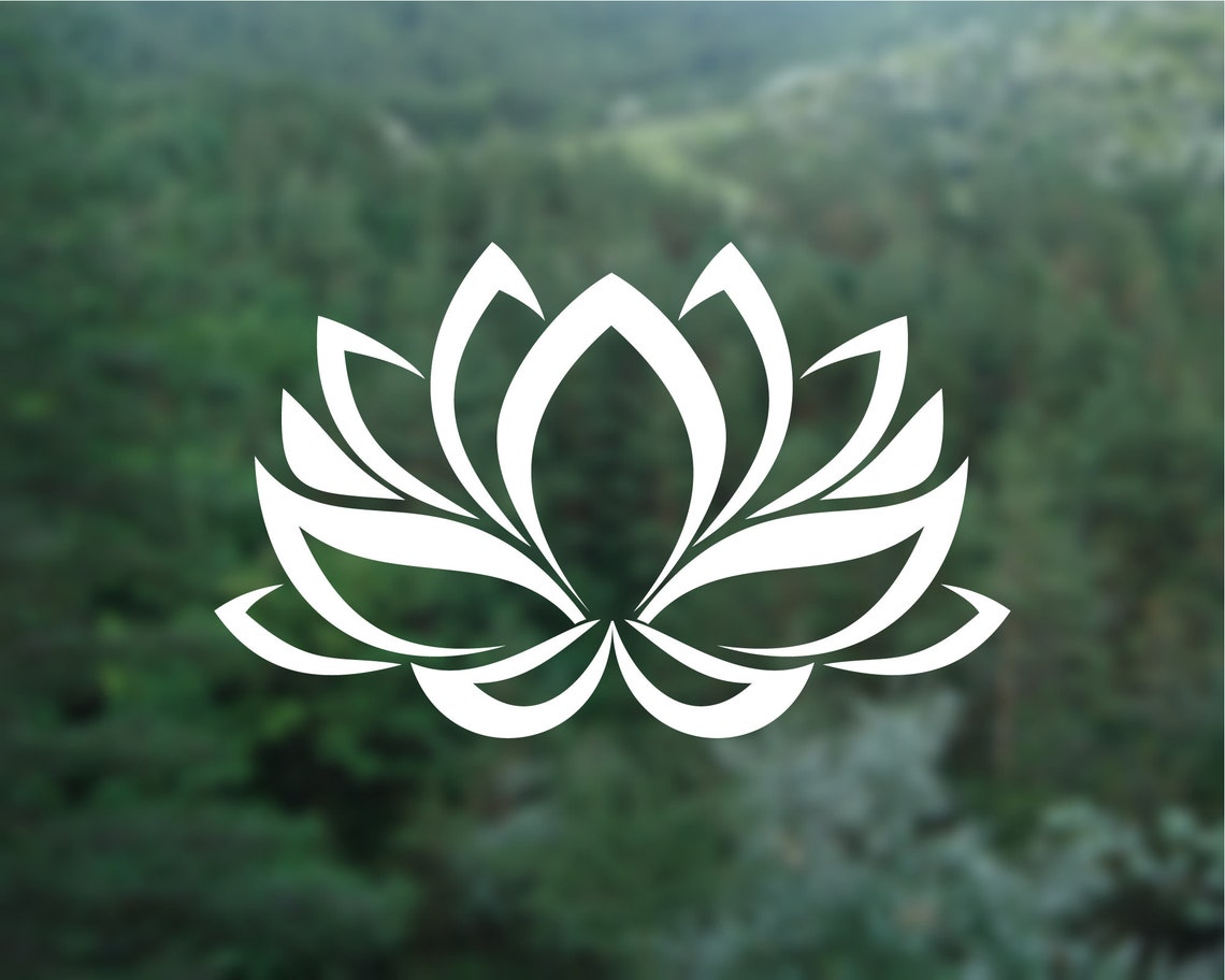 Lotus Flower Wall Decor Decal Vinyl Sticker Wall Mural Art - Etsy UK