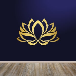 Lotus Flower Wall Decor Decal Vinyl Sticker Wall Mural Art - Etsy UK