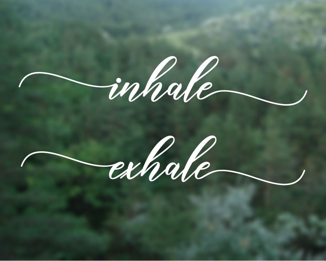 Inhale Exhale Decals, Inhale Exhale Room Decor, Yoga Wall Decals ...
