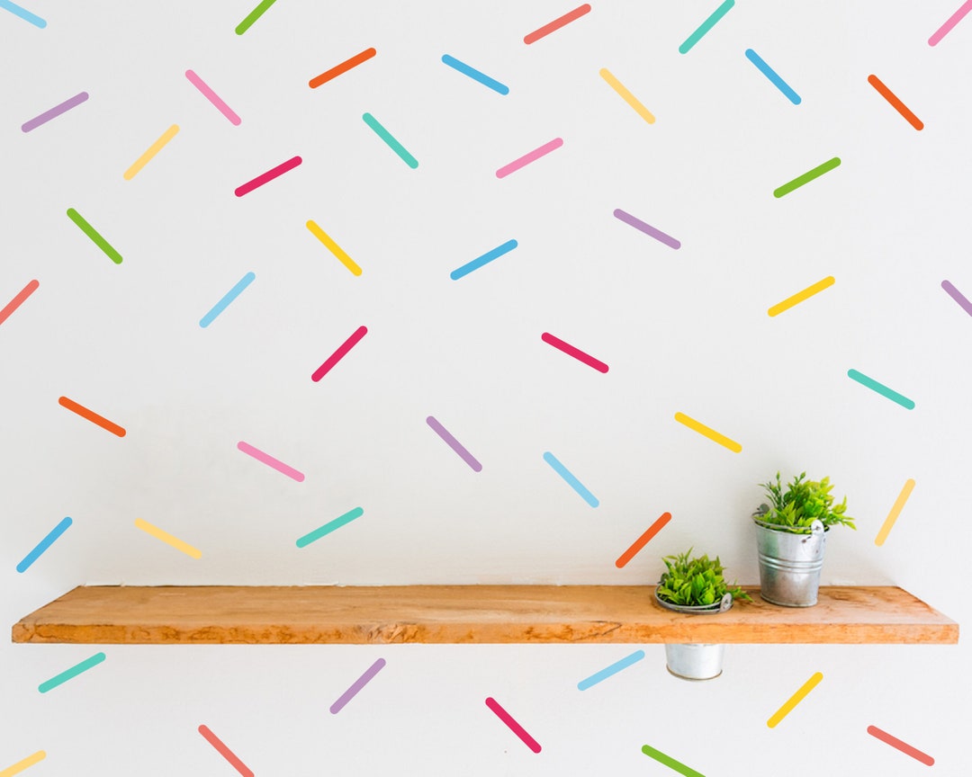 Pack of 240 Sprinkle Wall Stickers, Playroom Sprinkle Wall Decals ...