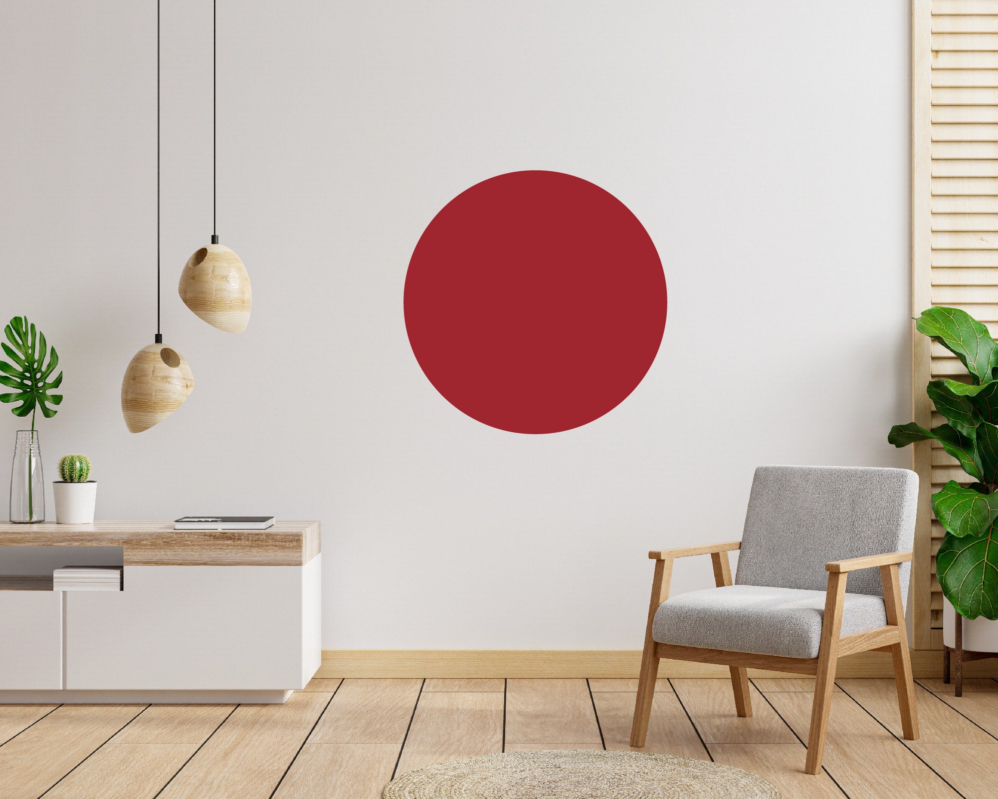 Circle Wall Decal Geometric Wall Decor Colour Blocking | Etsy