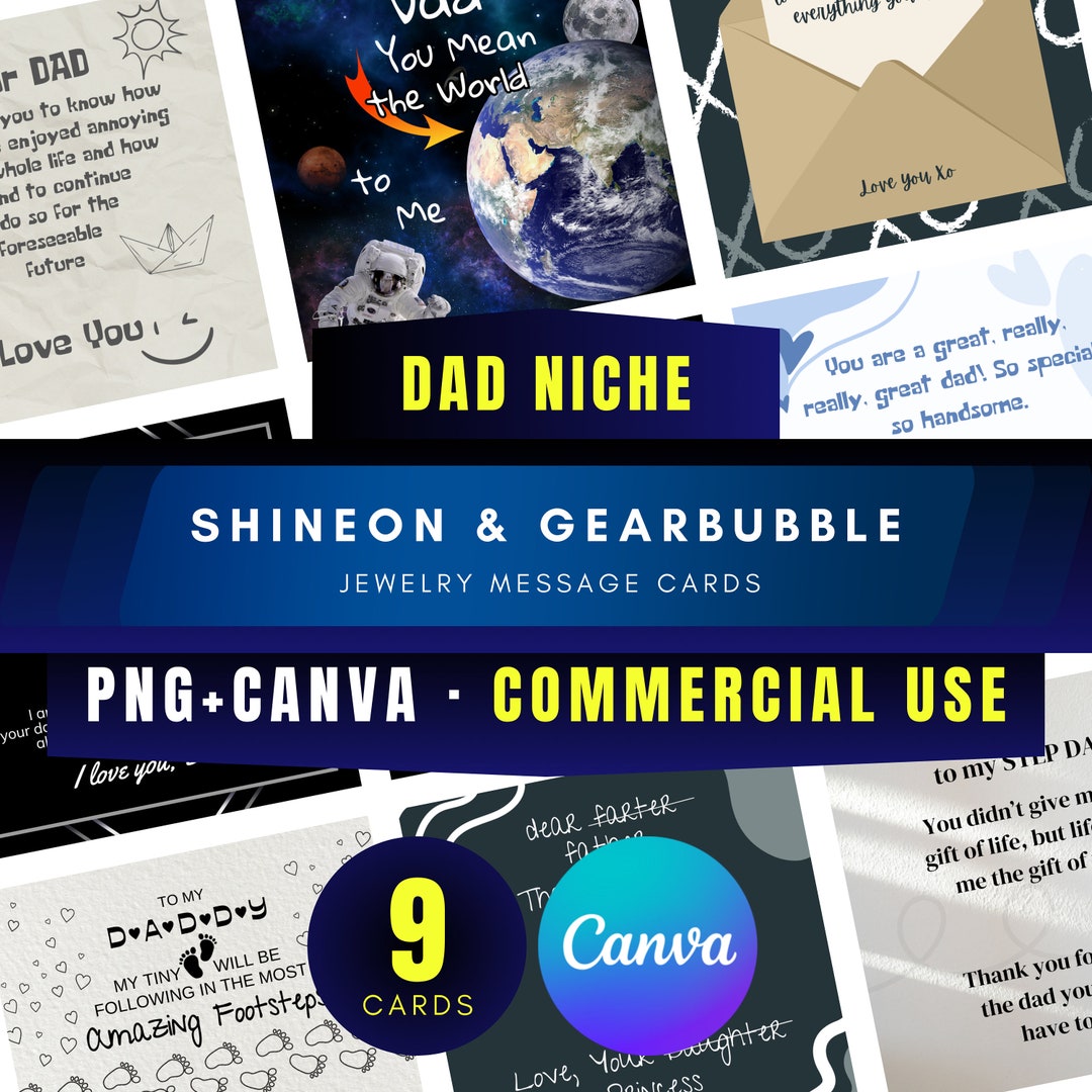 Dad & Father's Day Niche Jewelry Message Card for Shineon Gearbubble ...