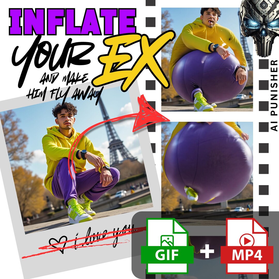 Personalized Funny Inflation GIF and Video Inflate Your Ex, Sibling ...