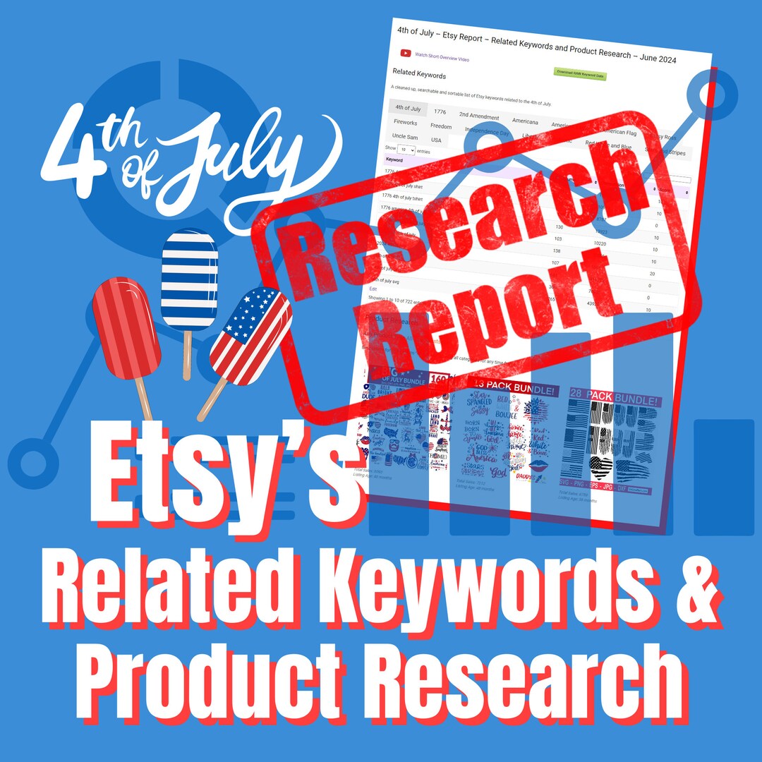 4th of July Etsy Report Related Keywords and Trending Product Research ...