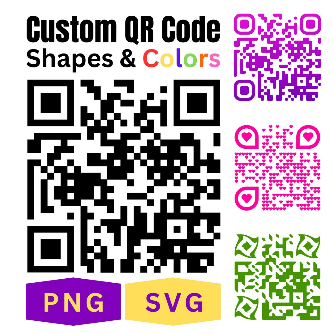 Custom QR Code Digital Download Within 24 Hours | Customized Shape ...