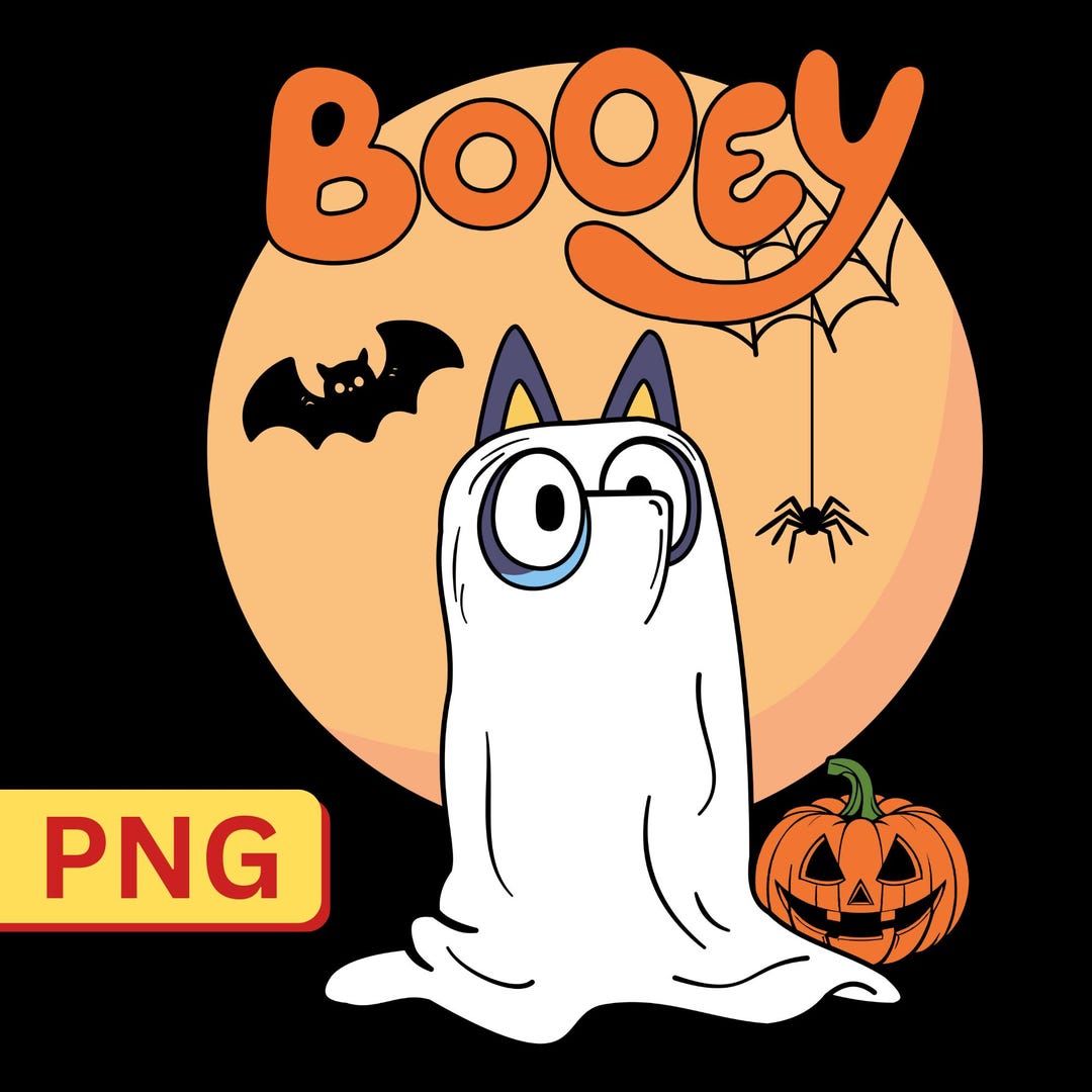Booey Halloween Spooky Season Blue Dog Ghost PNG Cute Ghost Dog Digital ...