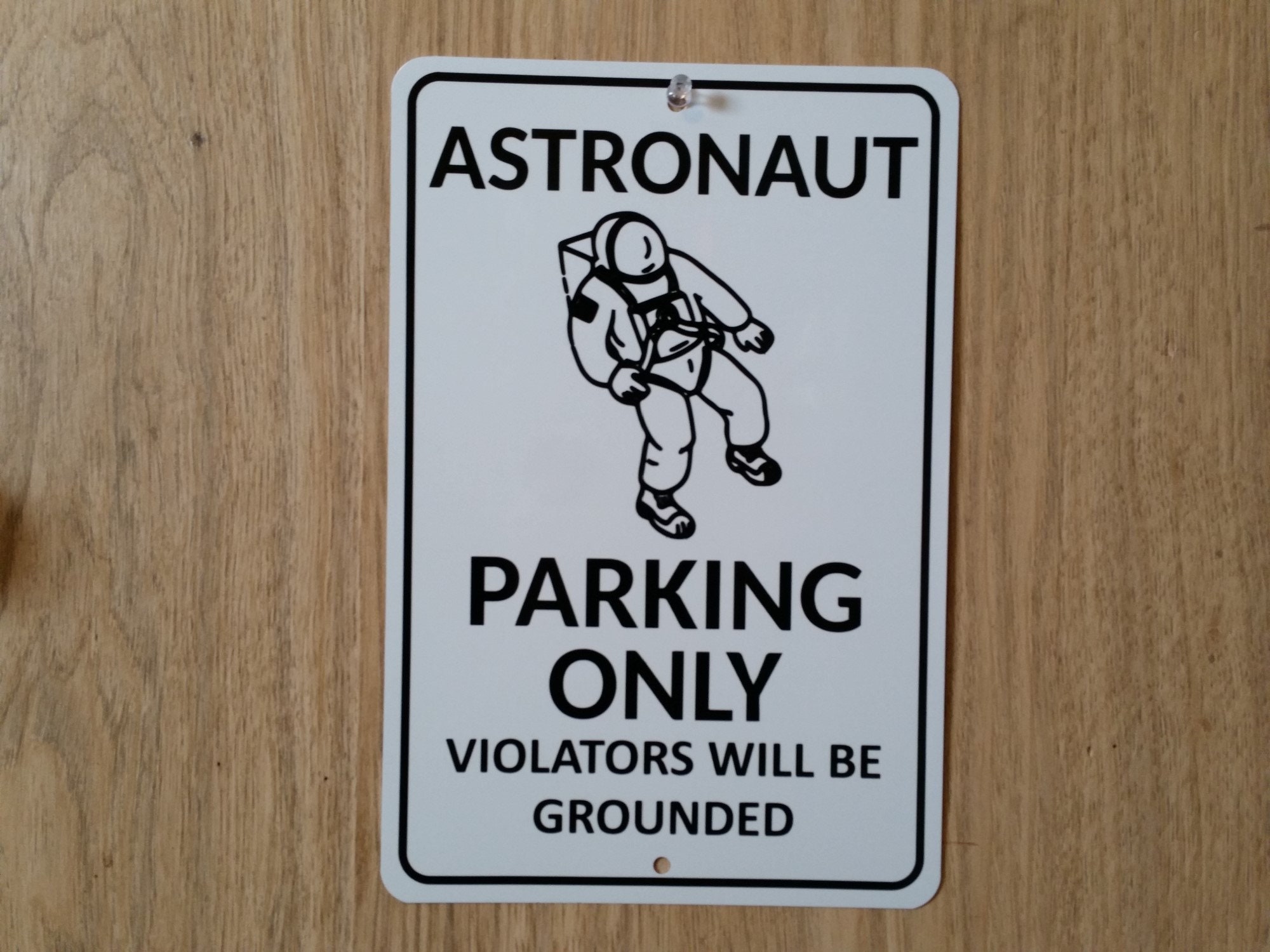 Astronaut Parking Metal Sign | Etsy