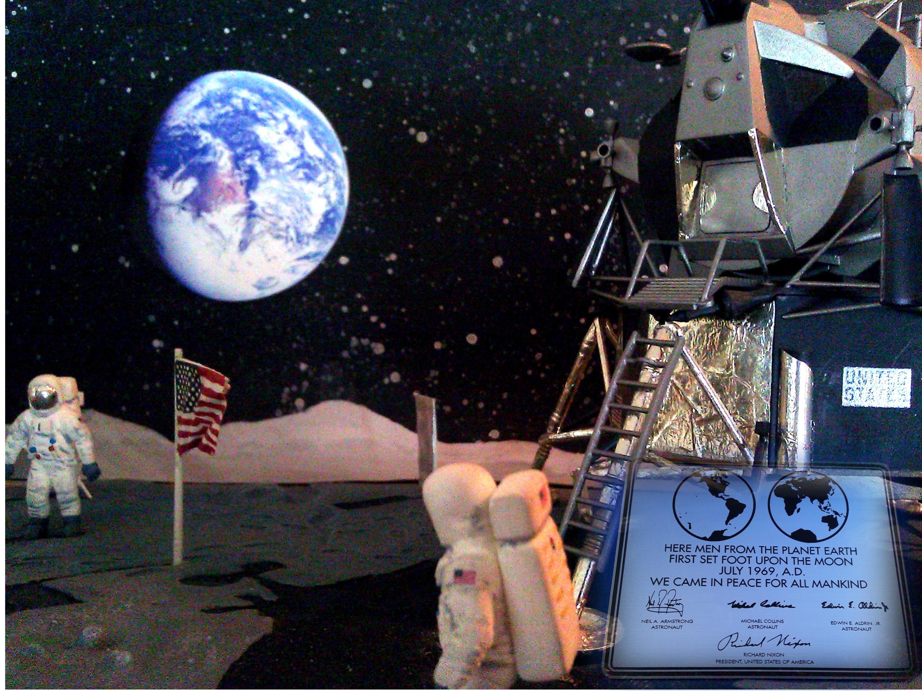 Apollo 11 Moon Landing Plaque Replica - Etsy Hong Kong