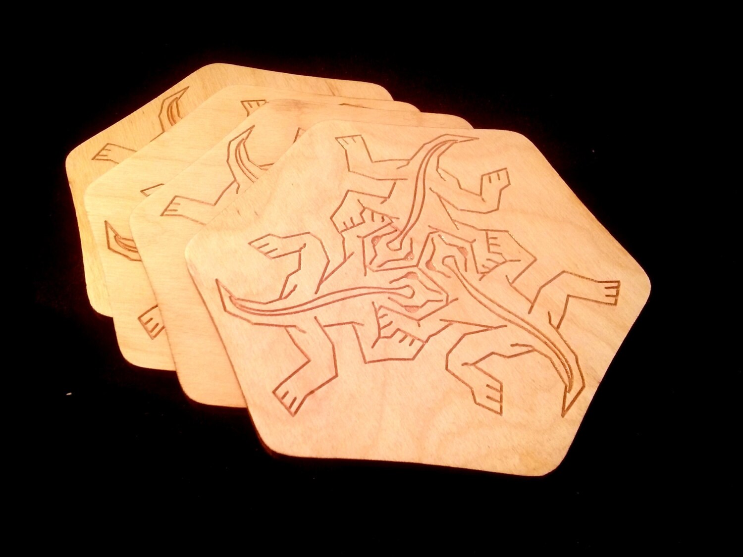 M.C. Escher Lizards Coaster Set of 4 - Etsy
