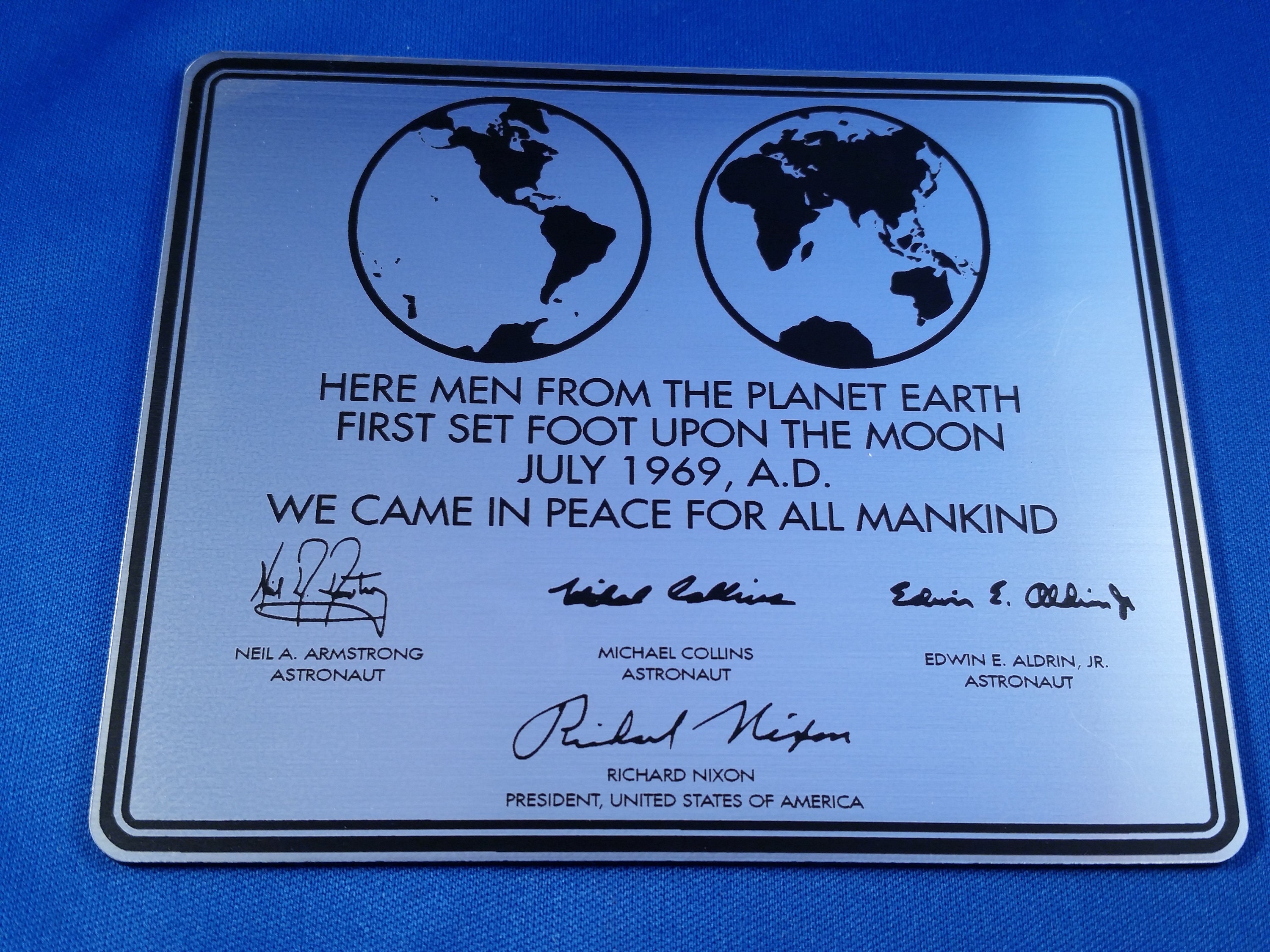 Moon Landing Plaque