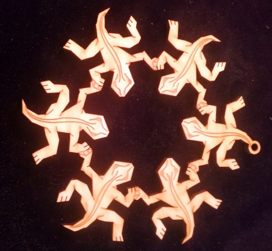 MC Escher Lizards Snowflake - Etsy México