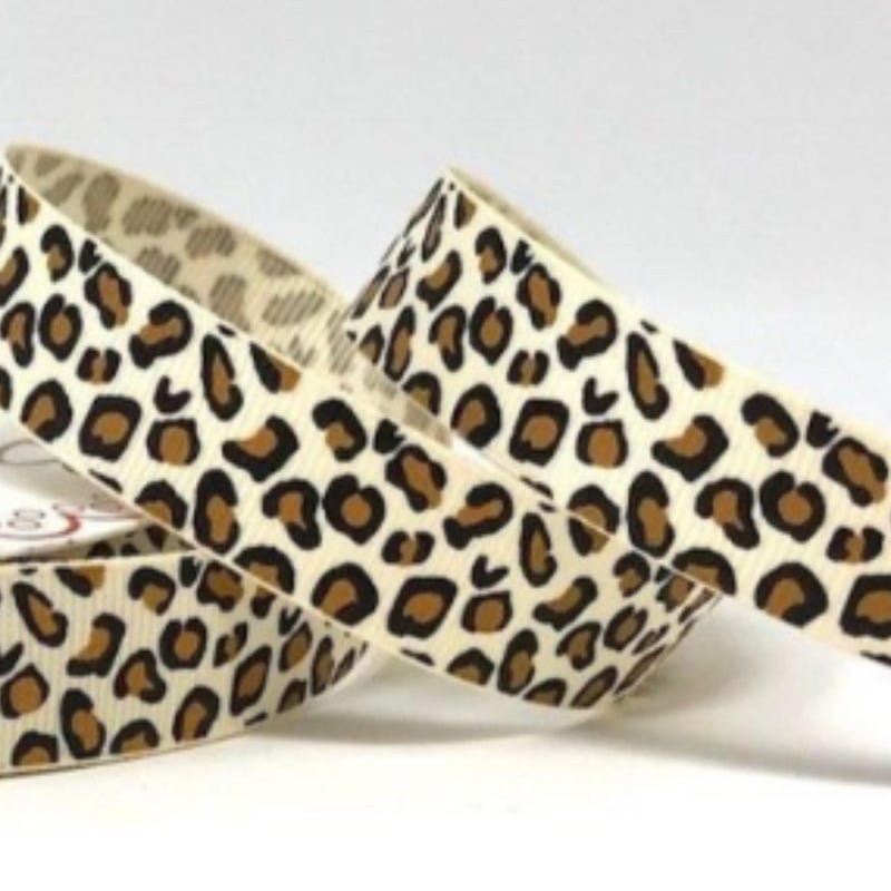 Leopard Print Grosgrain - Etsy UK