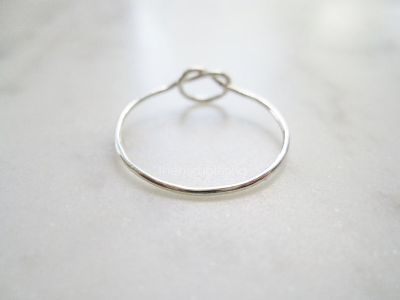 Sterling silver knot ring// love knot ring silver knot ring | Etsy