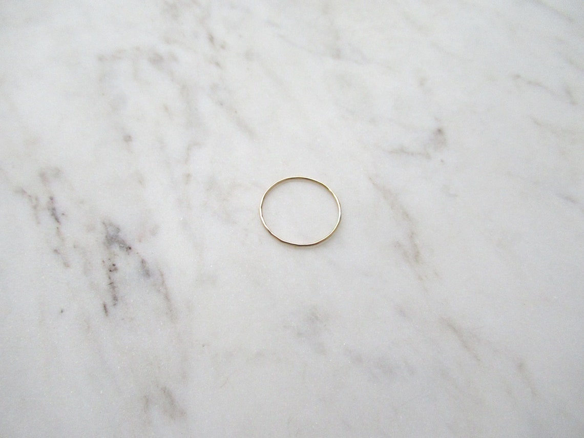 Ultra Thin Gold Ring 14k Gold Fill Ring Hammered Gold Ring - Etsy