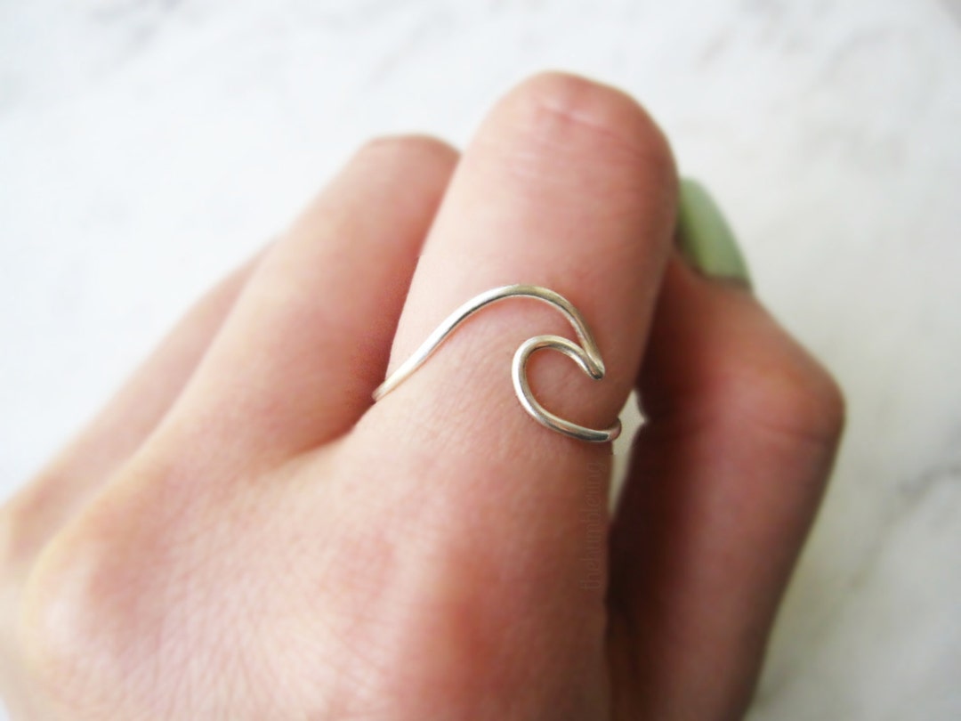 Sterling Silver Wave Ring//wave Ring, Sterling Silver Ring, 925, Ring Wave, Ocean Ring, Surf ...