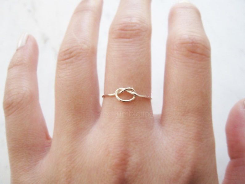 Sterling Silver Knot Ring// Love Knot Ring, Silver Knot Ring, Thin Knot ...