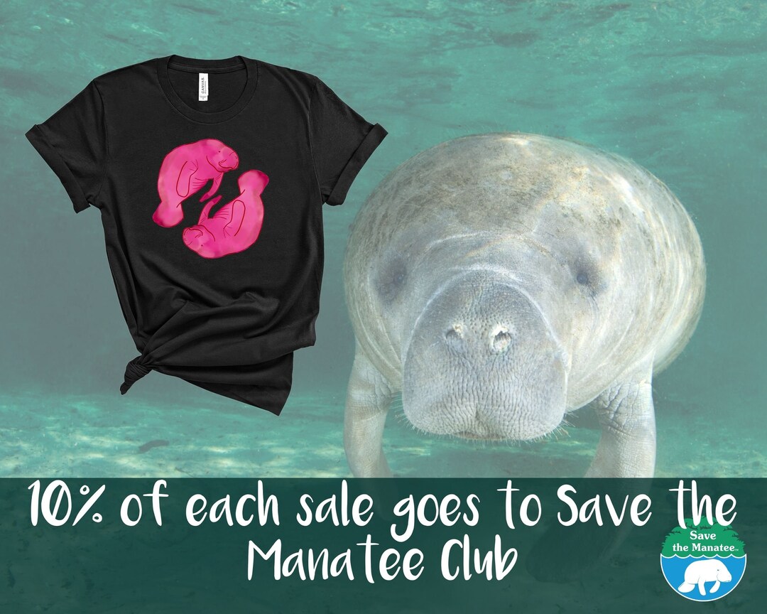 Manatee T Shirt Watercolor Art Florida Manatee Chubby - Etsy