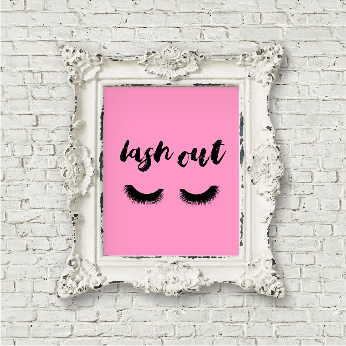 Lash Out 8x10 Funny Eyelashes Print Makeup Art Print, Lashes Art ...