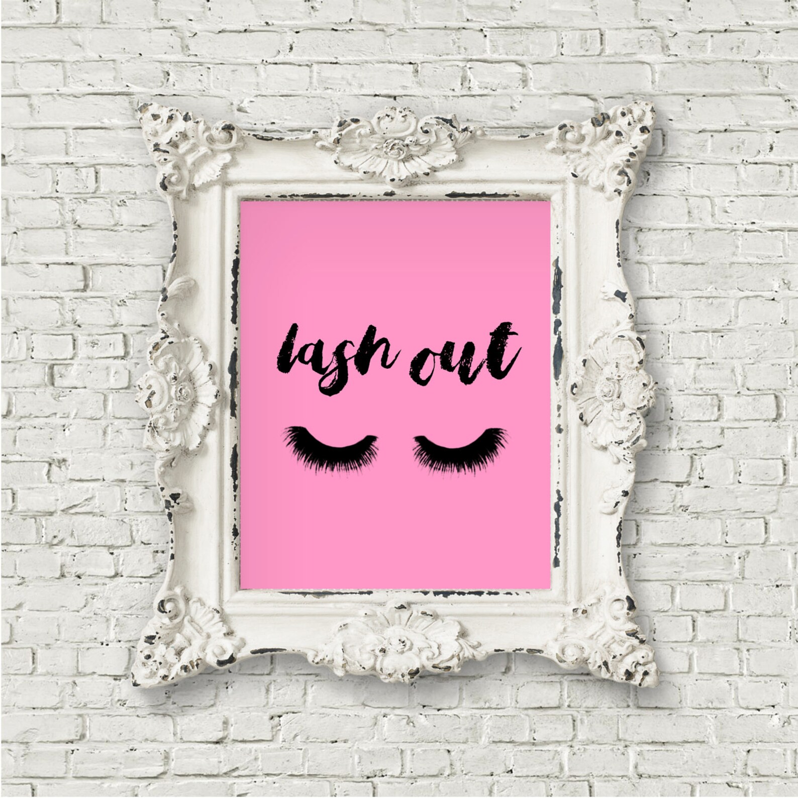 Lash Out 8x10 Funny Eyelashes Print Makeup Art Print Lashes | Etsy