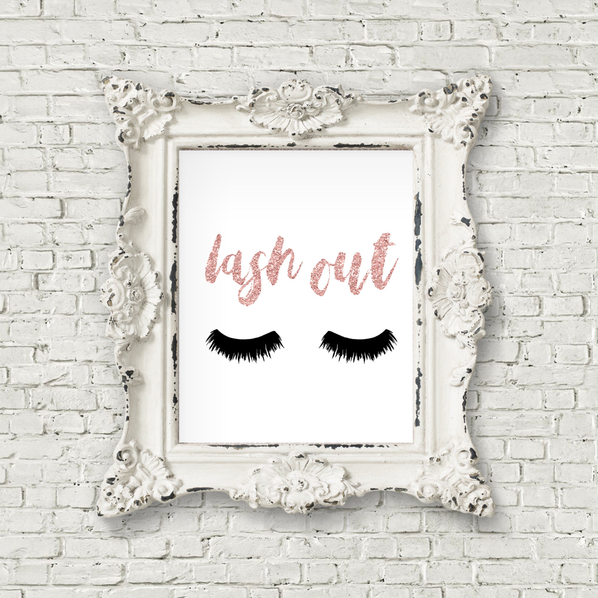 Lash Out 8x10 Funny Eyelashes Print Makeup Art Print, Lashes Art ...
