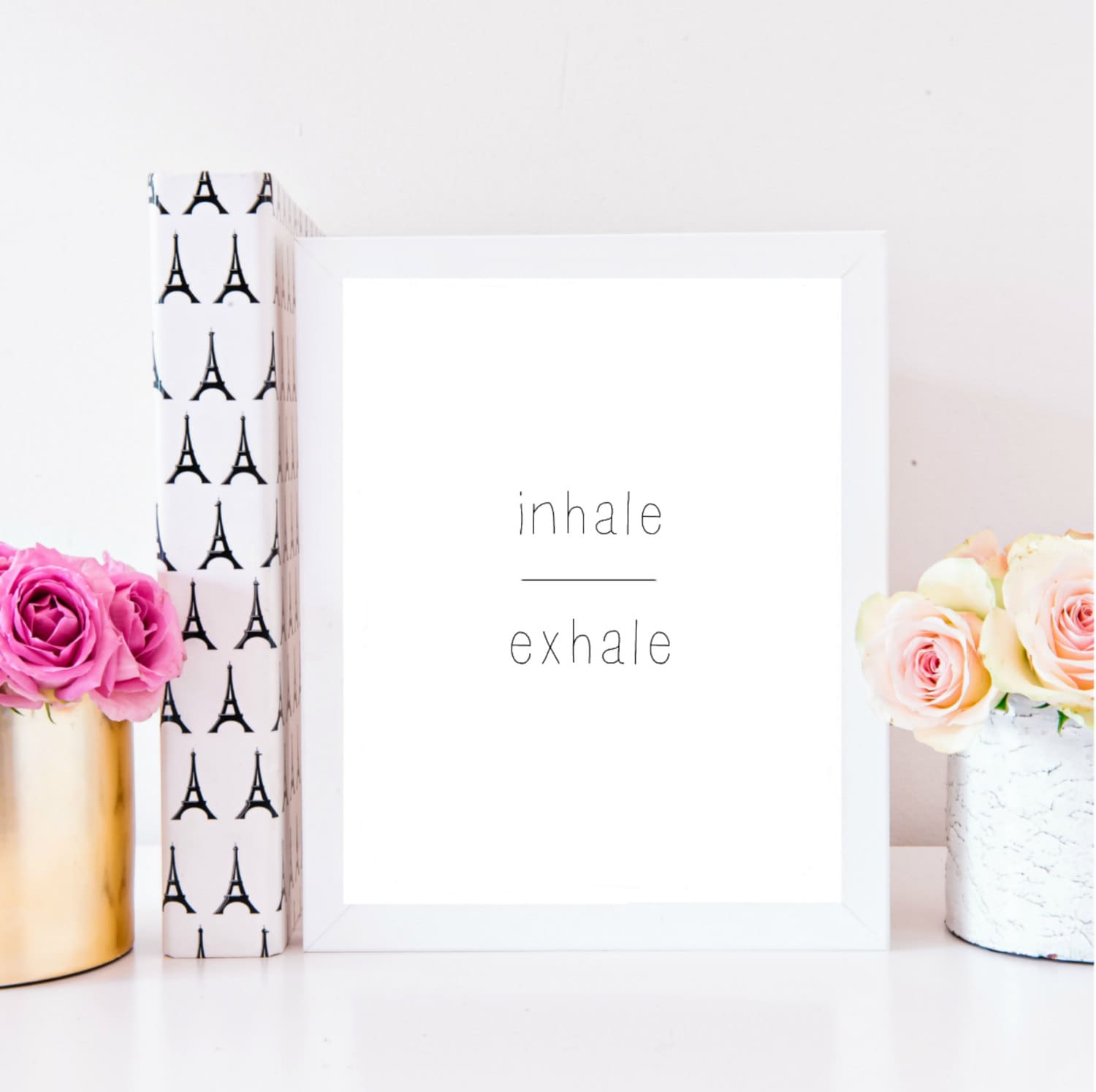Inhale Exhale 8x10 Print, Quote Print, Positive Quotes, Motivational ...