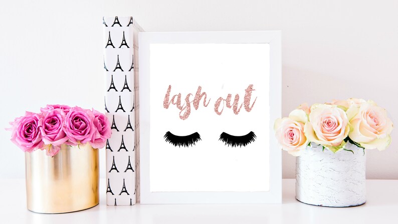 Lash Out 8x10 Funny Eyelashes Print Makeup Art Print, Lashes Art ...
