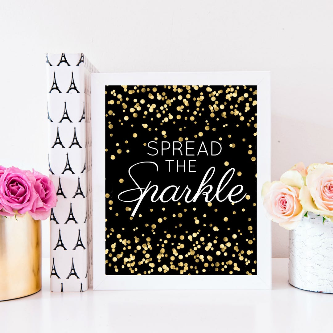 Spread the Sparkle 8x10 PRINTABLE Art Print, Wall Art, Girls Room ...
