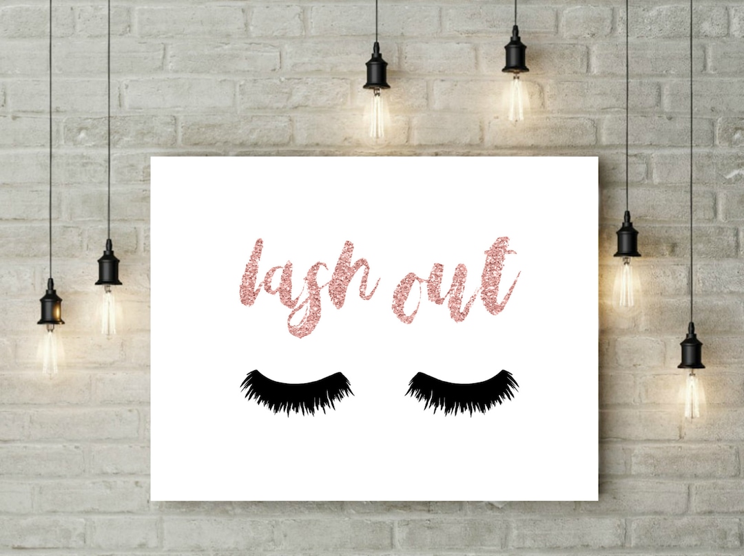 Lash Out 8x10 Funny Eyelashes Print Makeup Art Print, Lashes Art ...