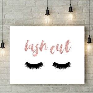 Lash Out 8x10 Funny Eyelashes Print Makeup Art Print, Lashes Art ...