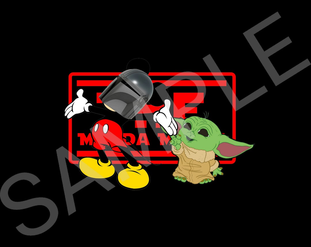 The Manda Mouse Star Baby Yoda Wars Dad Png, the Mandalorian Png, Grogu ...