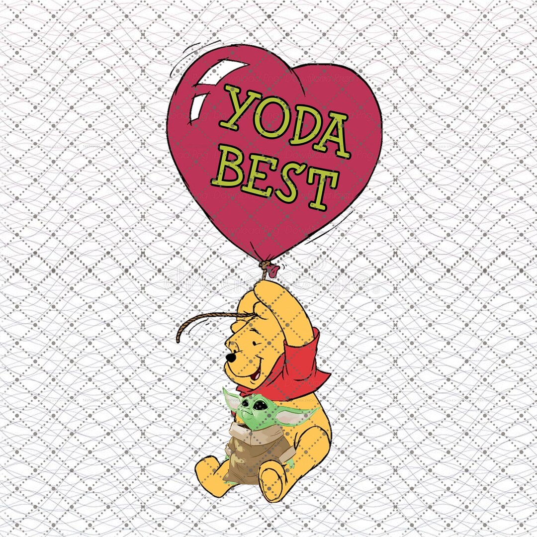 Winnie the Pooh Heart Baby Yoda Gang Png, the Mandalorian Png, Grogu ...
