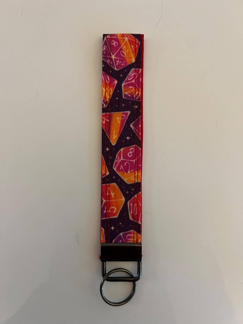 Prismatic Spray (warm Colors) - Key Fob Wristlet, Lightweight, Fabric ...