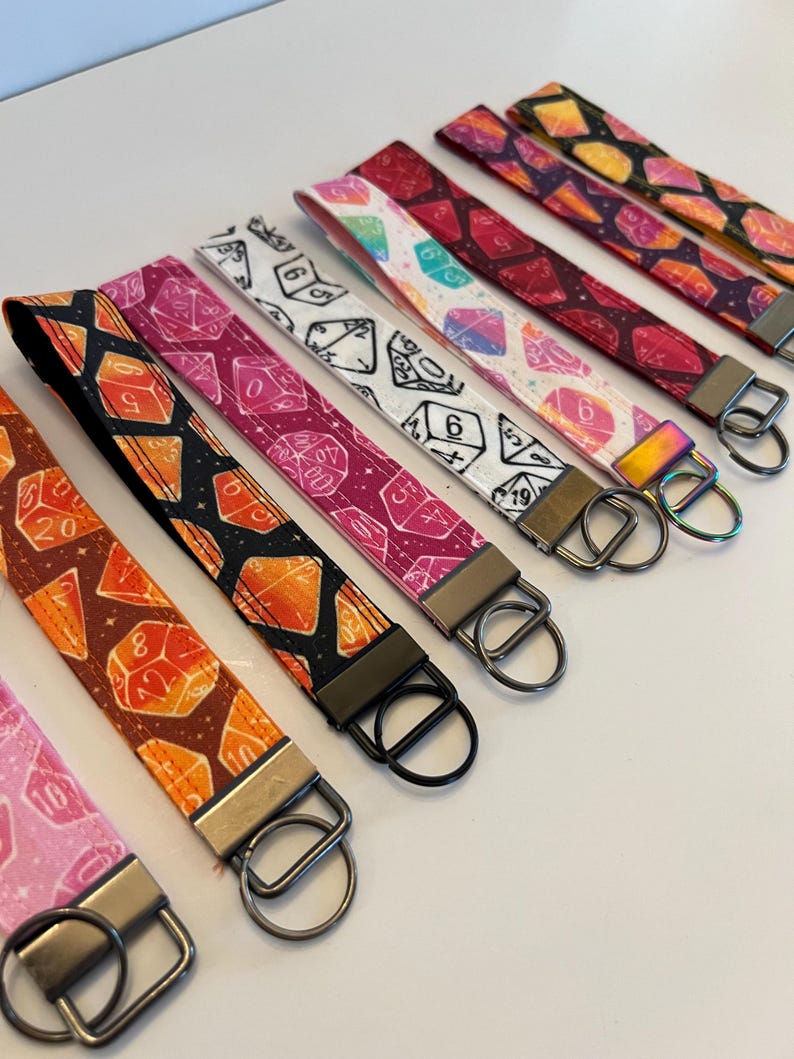 Prismatic Spray (warm Colors) - Key Fob Wristlet, Lightweight, Fabric ...