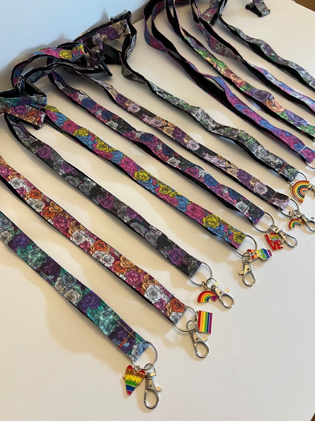 Pride Roses - Lanyards, Fabric Lanyards, Badge ID Holder, Name Tag ...